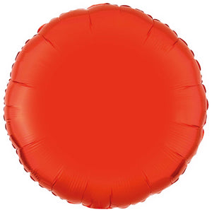 Anagram 18 inch Metallic Orange Circle Foil Balloon