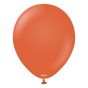 Kalisan Retro Rust Orange Latex Balloons